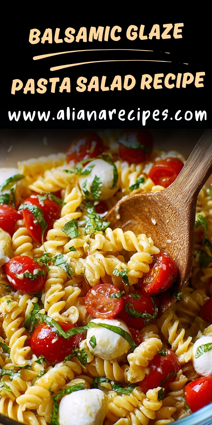 Easy Caprese Pasta Salad Recipe with Balsamic Glaze