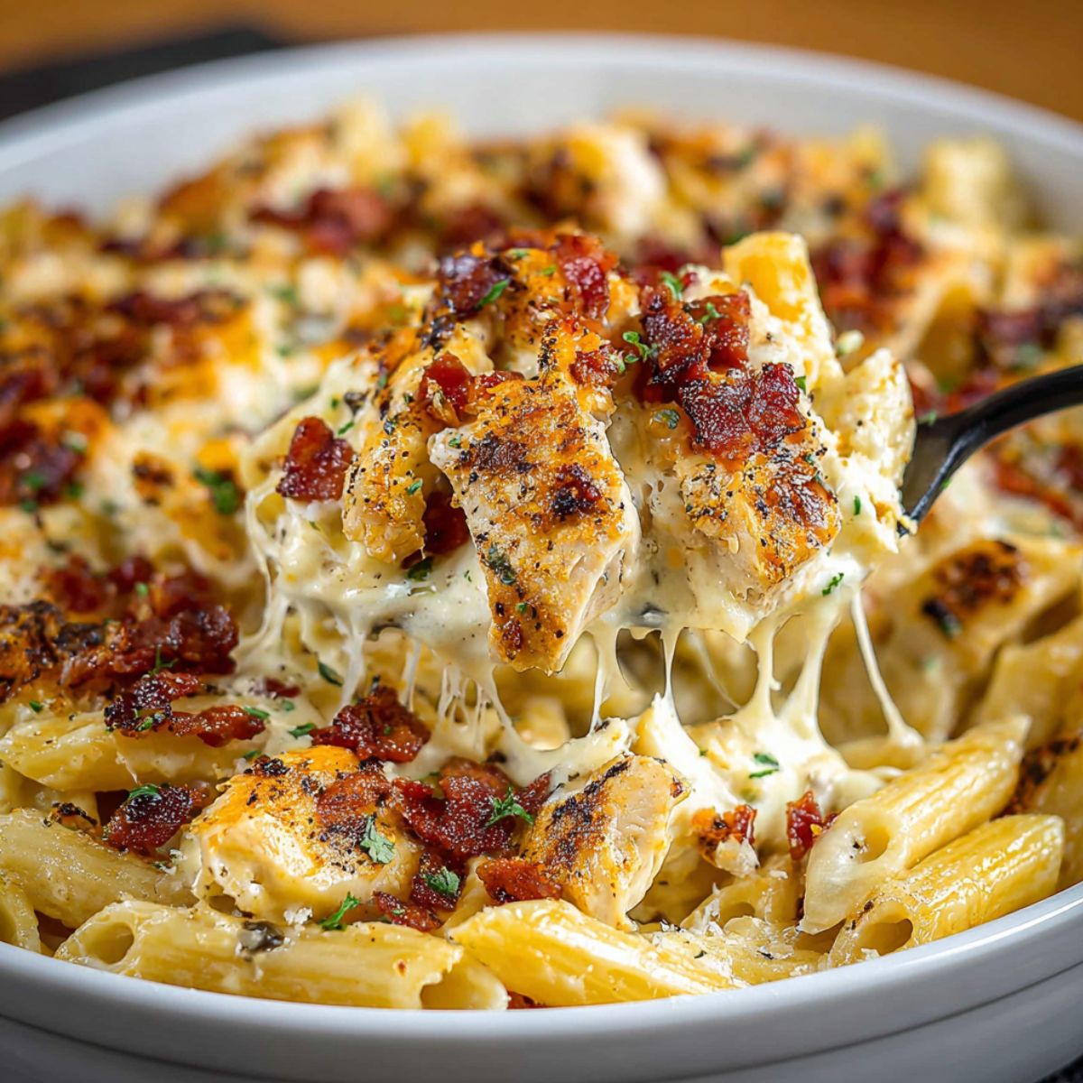 Easy Chicken Bacon Ranch Pasta Recipe | Creamy in 30 Min