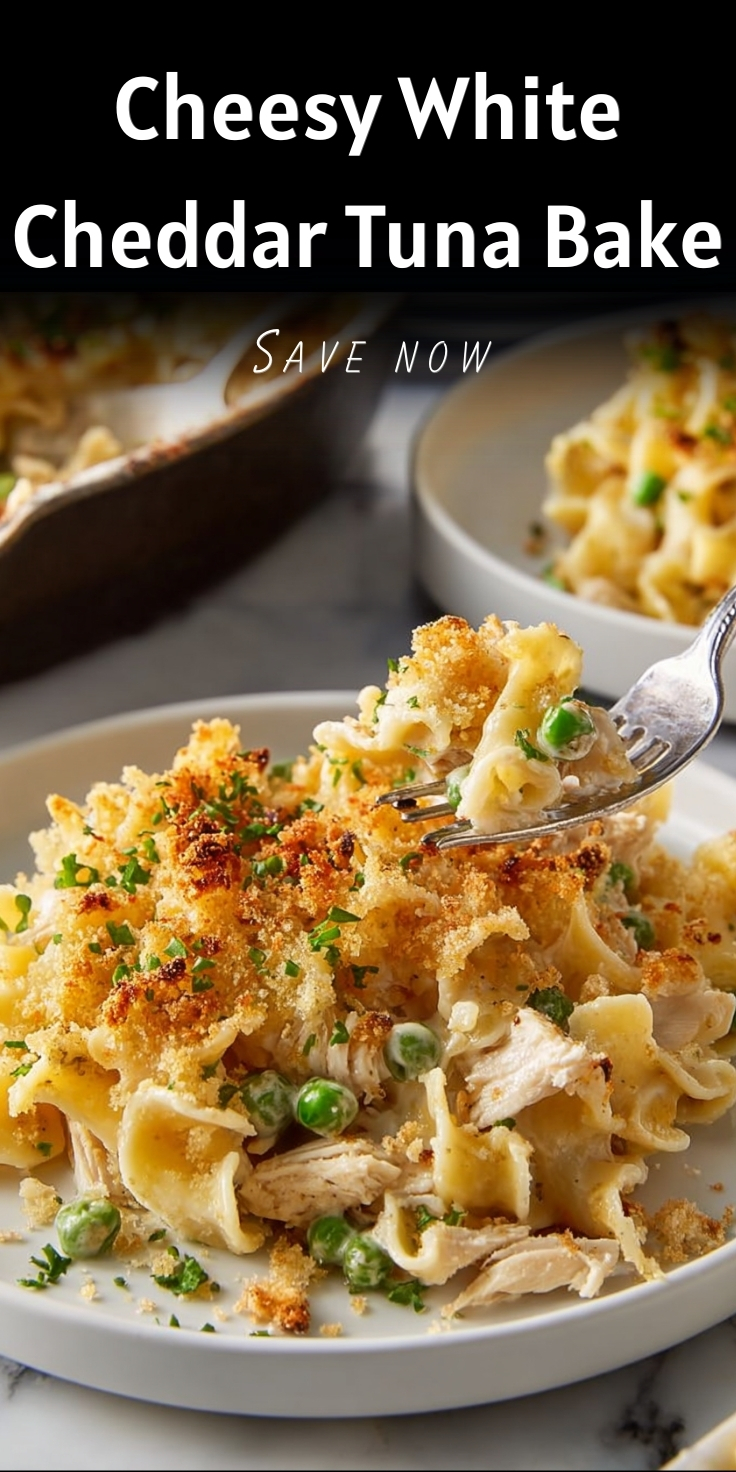 Best Tuna Noodle Casserole : Easy White Cheddar Sauce