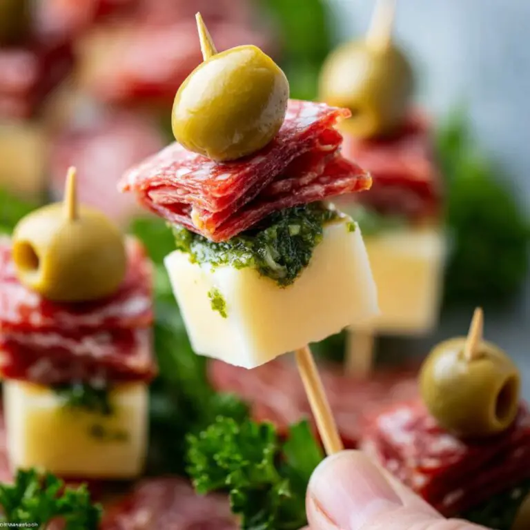 Salami and Cheese Skewers - Easy 15 Minute Appetizer